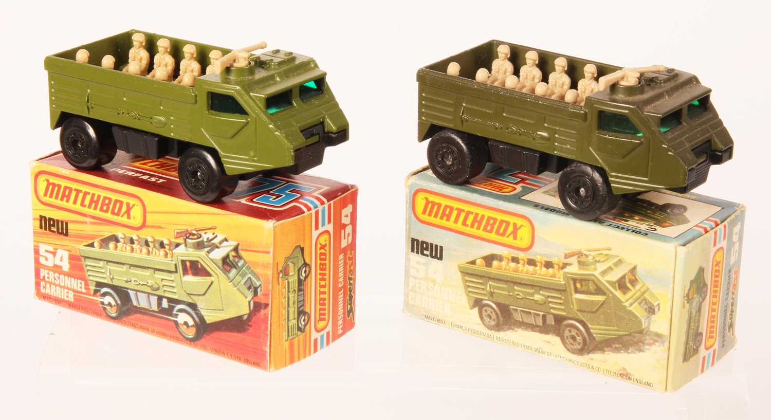Lot 279 - Matchbox Superfast 2 x 54c Military